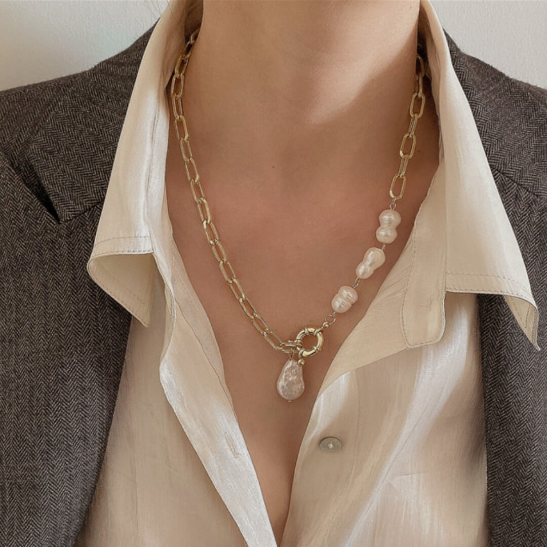 Clara Baroque Pearl Necklace | Rozy Jewellery