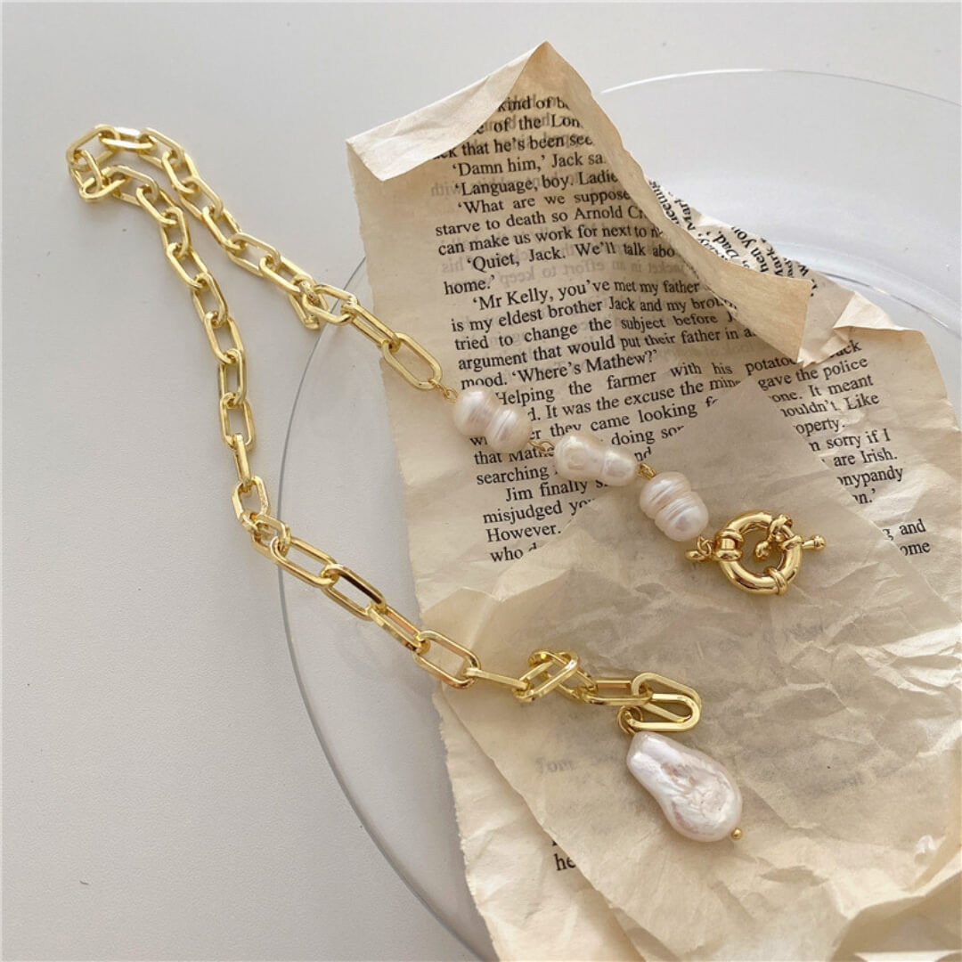 Clara Baroque Pearl Necklace | Rozy Jewellery